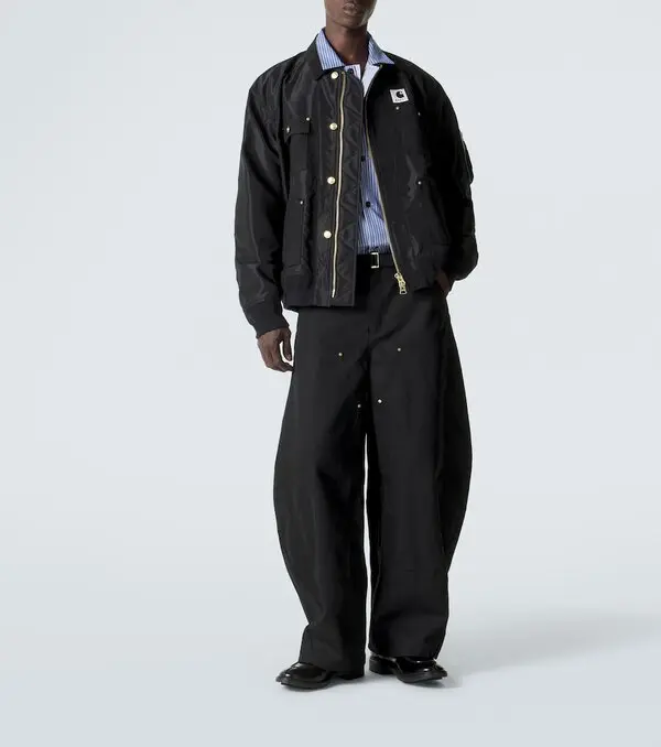 Sacai X Carhartt Wip Cotton Barrel-leg Pants