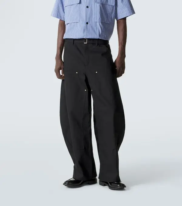 Sacai X Carhartt Wip Cotton Barrel-leg Pants