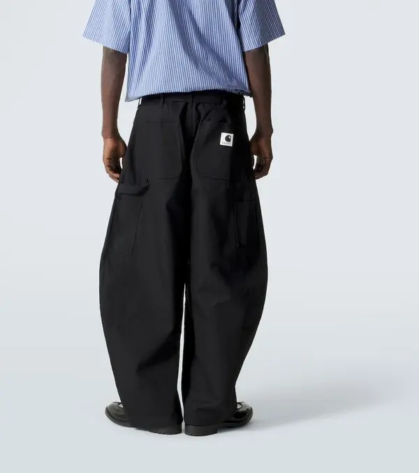 Sacai X Carhartt Wip Cotton Barrel-leg Pants