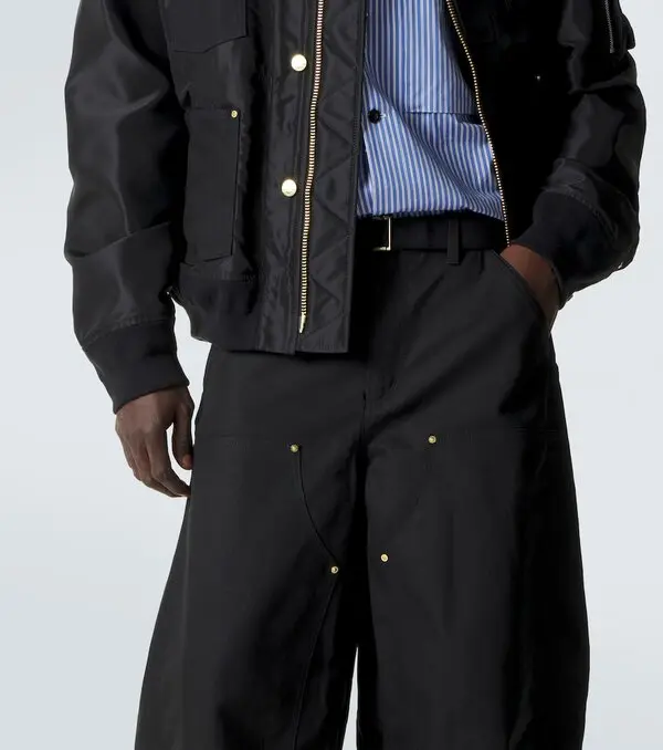 Sacai X Carhartt Wip Cotton Barrel-leg Pants