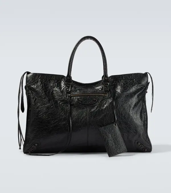 Balenciaga Le City Leather Duffle Bag - Black