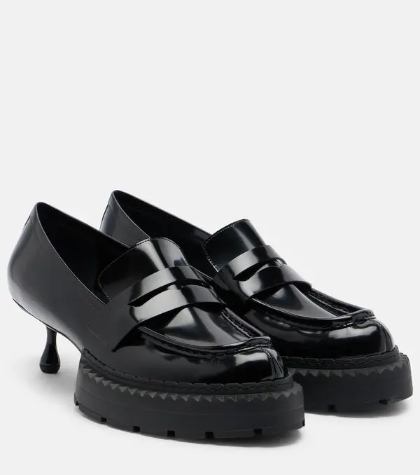 Noir Kei Ninomiya X Jimmy Choo Leather Loafer Pumps