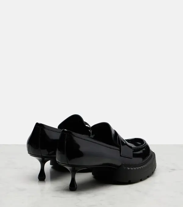 Noir Kei Ninomiya X Jimmy Choo Leather Loafer Pumps