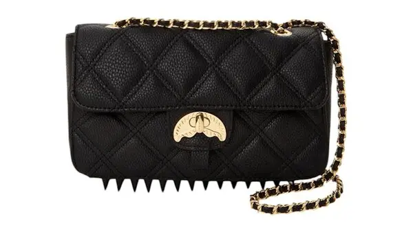 SPRAYGROUND Noir Quilt Gold Chain Shark Handbag - Multicolor