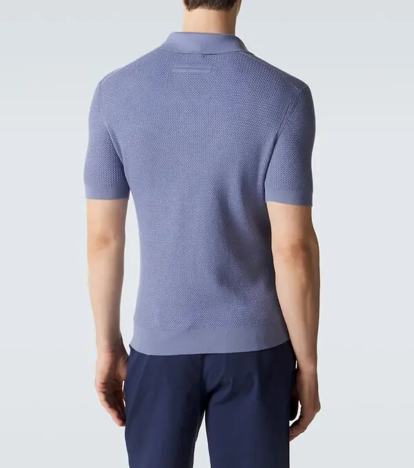 Zegna Knitted Cotton Polo Shirt