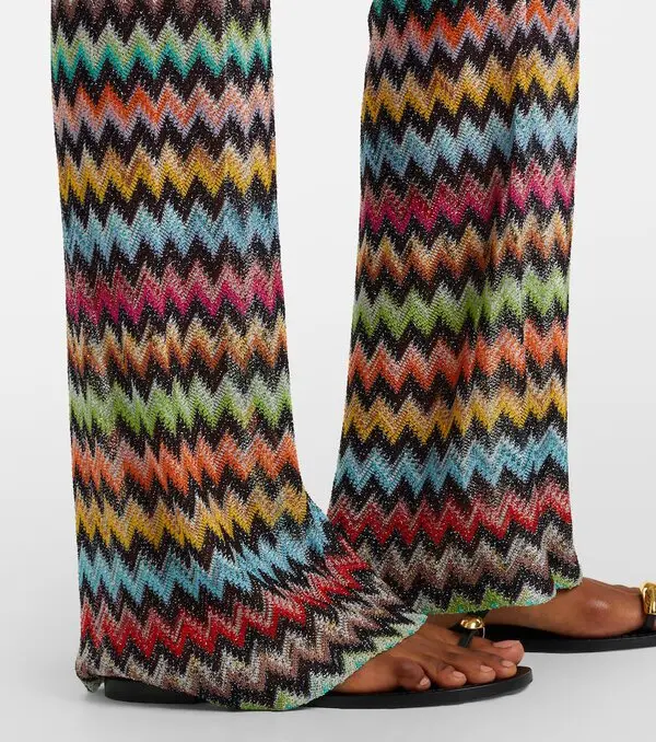 Missoni Zigzag Lamé Flared Pants - Multicoloured