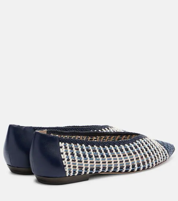 Veronica Beard Bancroft Woven Leather Ballet Flats