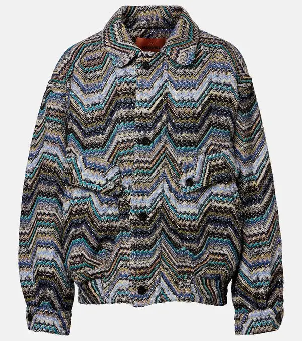 Missoni Zigzag Oversized Jacquard Wool-blend Jacket