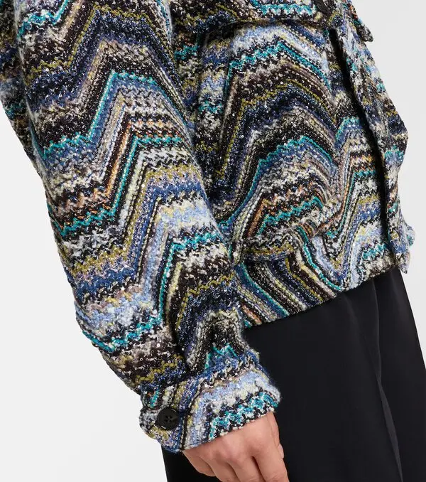 Missoni Zigzag Oversized Jacquard Wool-blend Jacket