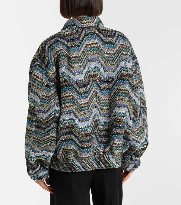 Missoni Zigzag Oversized Jacquard Wool-blend Jacket