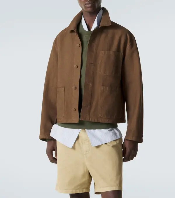 Auralee Cotton Twill Jacket - Brown