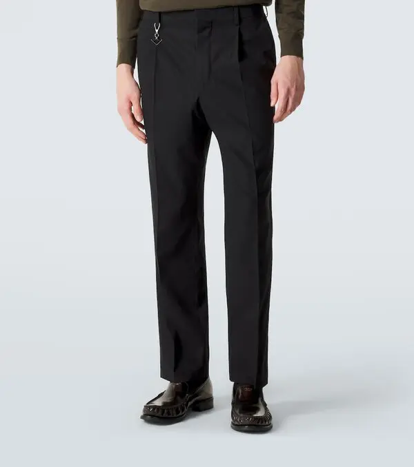 Prada Cotton Straight Leg Trousers
