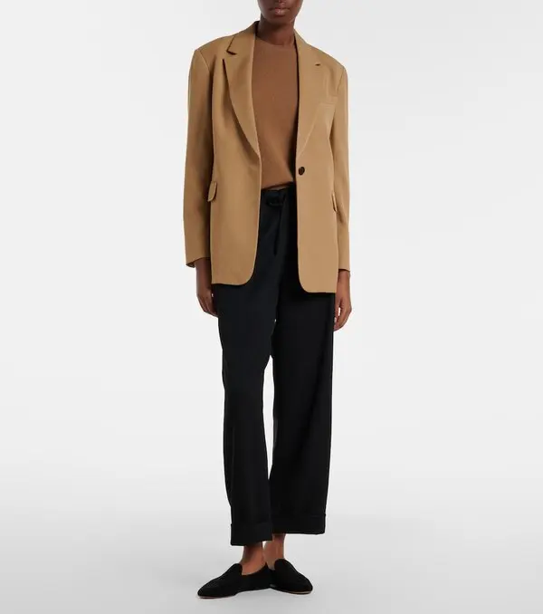 THE ROW Ezri Silk Blazer - Beige