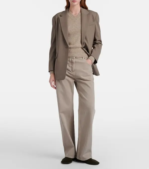 THE ROW Ezri Wool Blazer - Grey