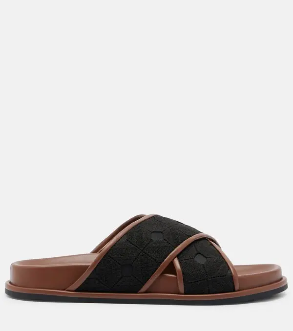 Max Mara Peonie Embroidered Slides