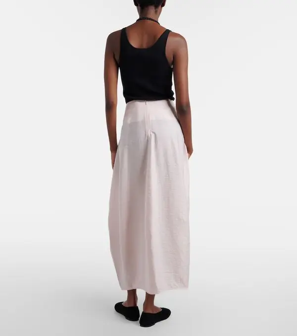 TOTEME Silk-blend Maxi Skirt - Pink