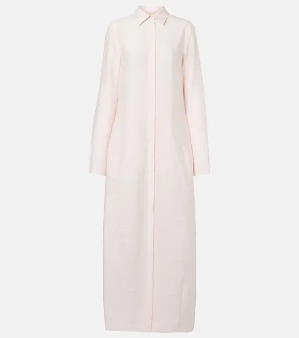 TOTEME Silk-blend Shirt Dress - Pink