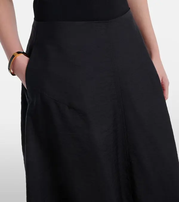 TOTEME Silk-blend Maxi Skirt - Black
