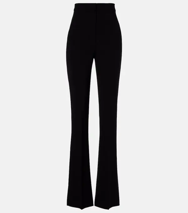 Max Mara Ecrine Cady Flared Pants - Black