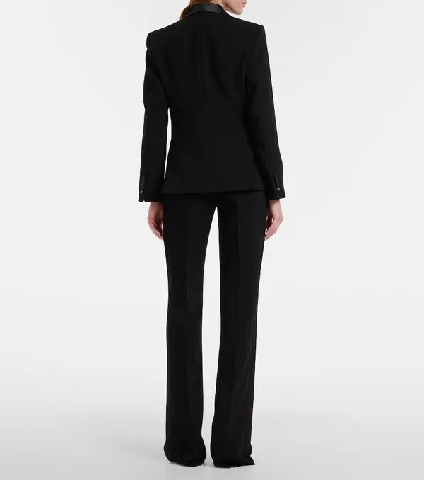 Max Mara Ecrine Cady Flared Pants - Black
