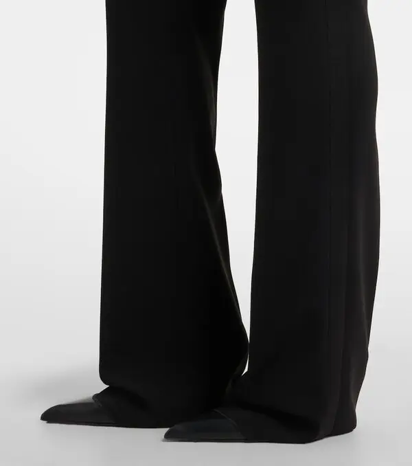 Max Mara Ecrine Cady Flared Pants - Black