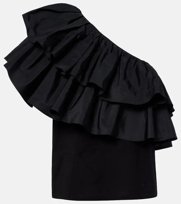 Max Mara Orca Ruffled One-shoulder Top