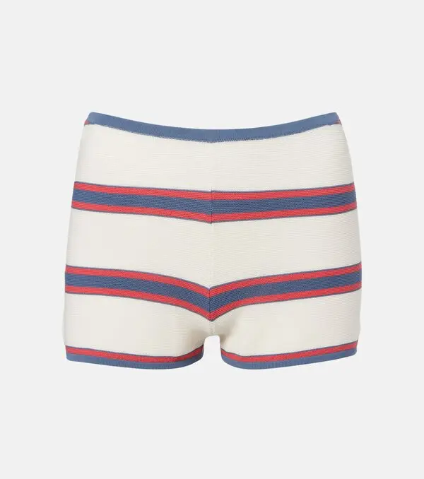 Faithfull The Brand Playa Striped Cotton-blend Shorts