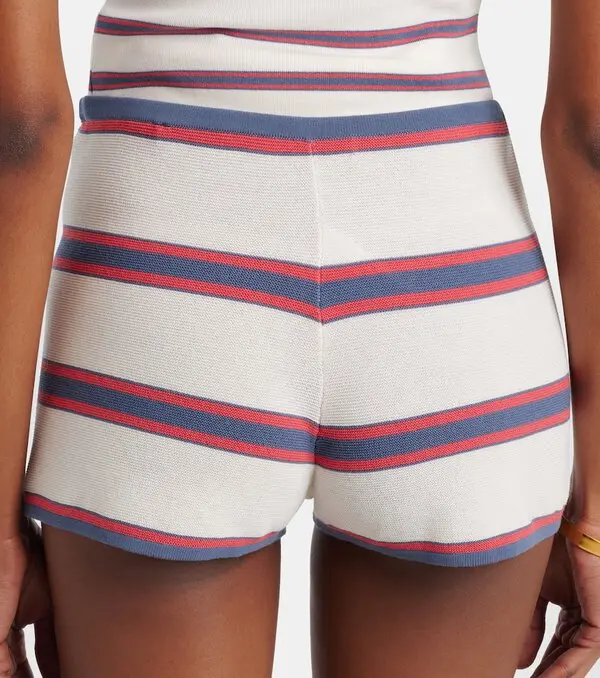 Faithfull The Brand Playa Striped Cotton-blend Shorts