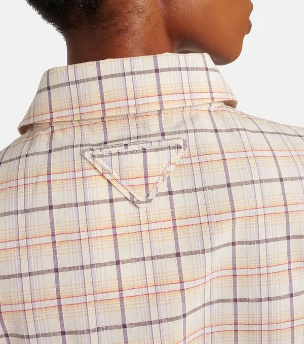 Prada Checked Cotton Poplin Top - Multicoloured