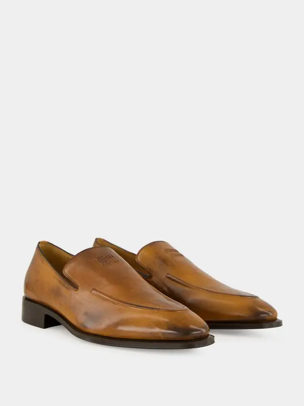 Miu Miu Leather Loafers - Brown