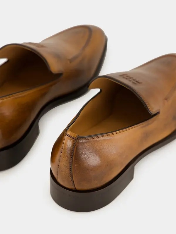 Miu Miu Leather Loafers - Brown