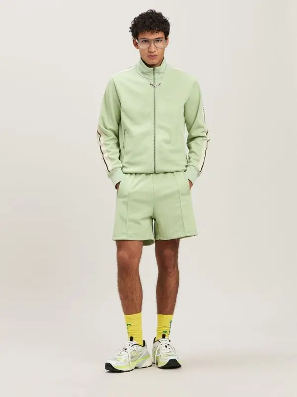Palm Angels Zipped Track Jacket With Logo Embroidery - Green