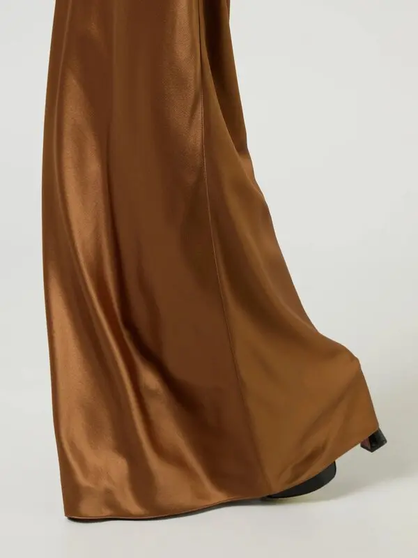 Saint Laurent Silk Satin Slip Skirt - Brown
