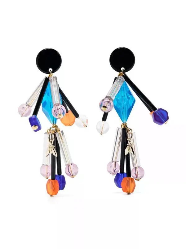 Patrizia Pepe Techno Pop Fly-charm Clip-on Earrings - Black