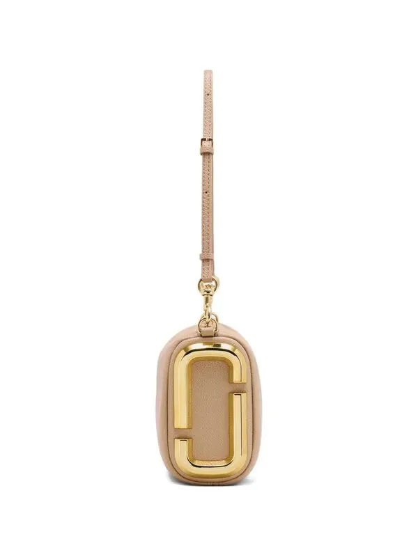 Marc Jacobs Snapshot Leather Shoulder Bag - Beige