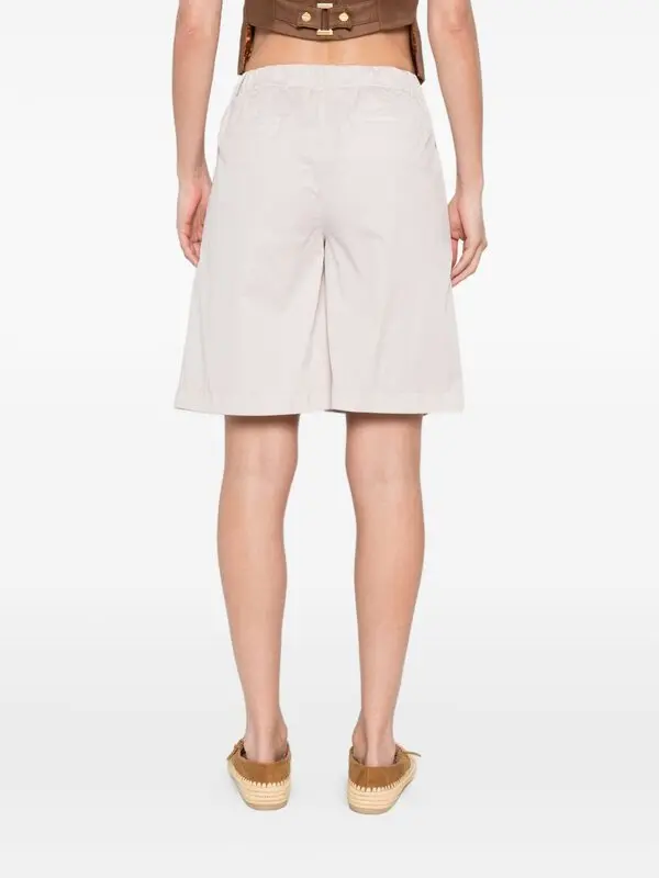 VIA MASINI 80 Cotton Bermuda Shorts - Beige