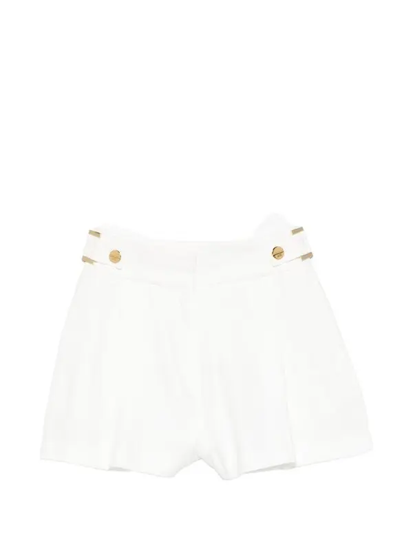 Elisabetta Franchi Linen Blend Shorts - White