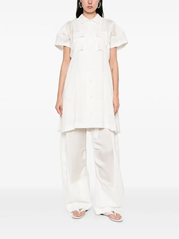 Sacai Wool Suiting Dress - White