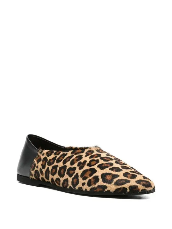 BABÙ MILANO Leopard Print Ballerina Flats