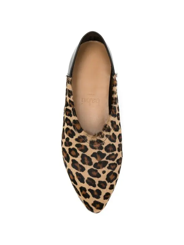 BABÙ MILANO Leopard Print Ballerina Flats