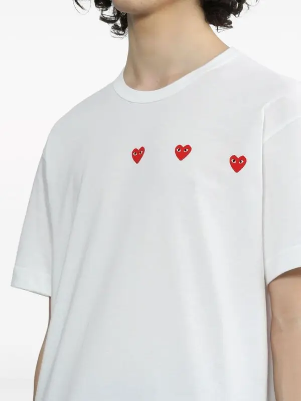 Play Comme Des Garcon Cotton T-shirt - White