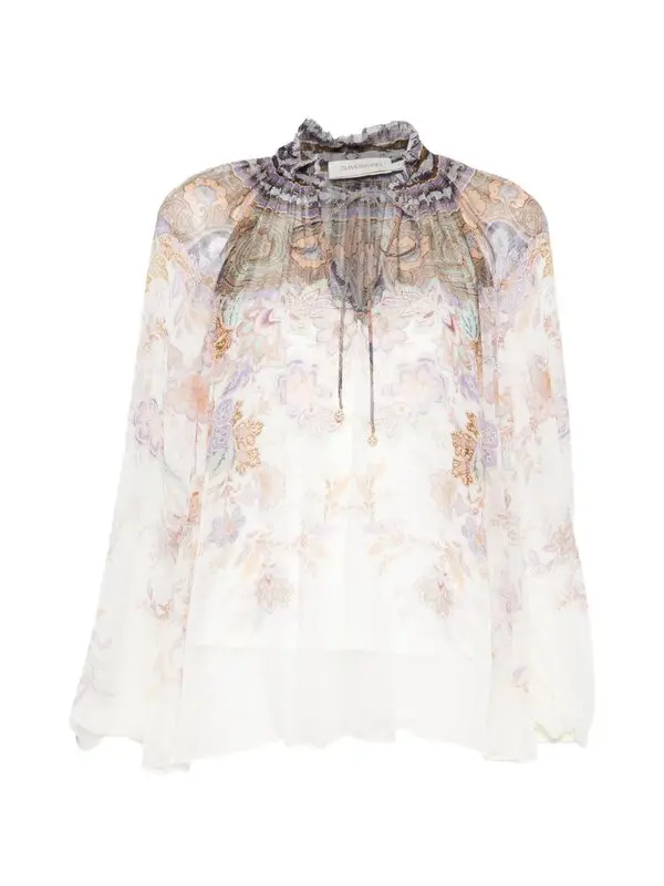 Zimmermann Luna Billow Blouse - White