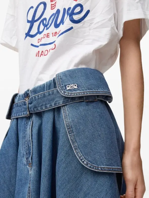 Loewe Denim Cargo Skirt - Blue
