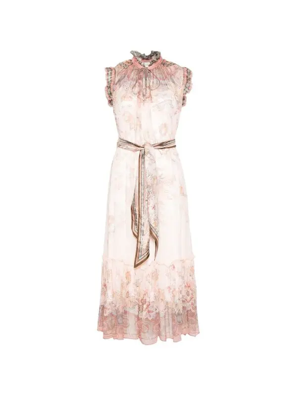 Zimmermann Alchemy Flutter Dress - Pink