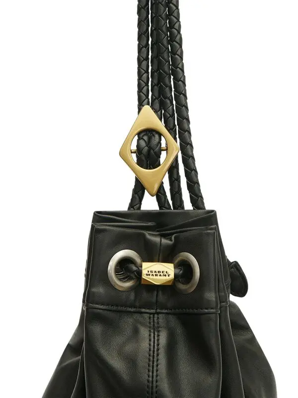 Isabel Marant Étoile Maia Medium Leather Shoulder Bag - Black