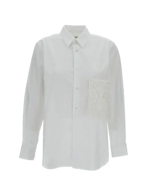 Comme Des Garçons Maxi Pocket Shirt - White