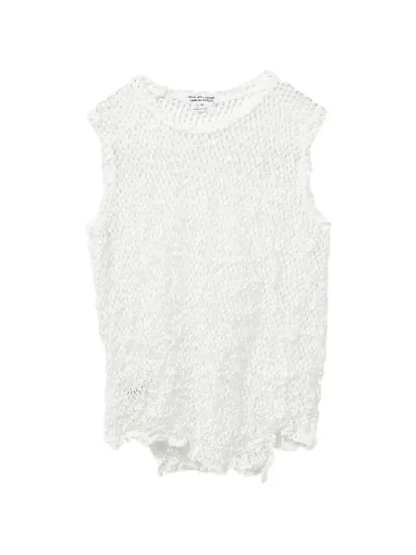 Comme Des Garçons Asymmetrical Tank Top - White