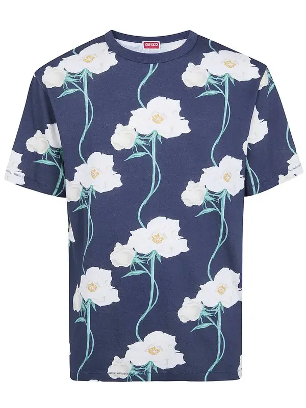 Kenzo Archive Rose Classic T-shirt - Blue