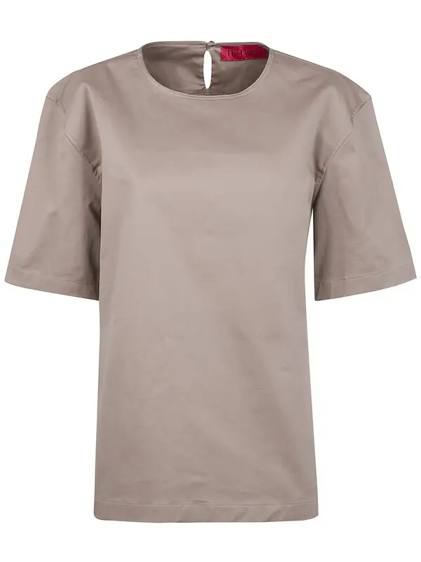 THELATEST Dean Cotton Gabardine T-shirt - Brown