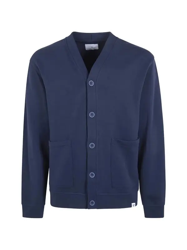 WOC Relaxed Fit Buttoned Cardigan - Blue